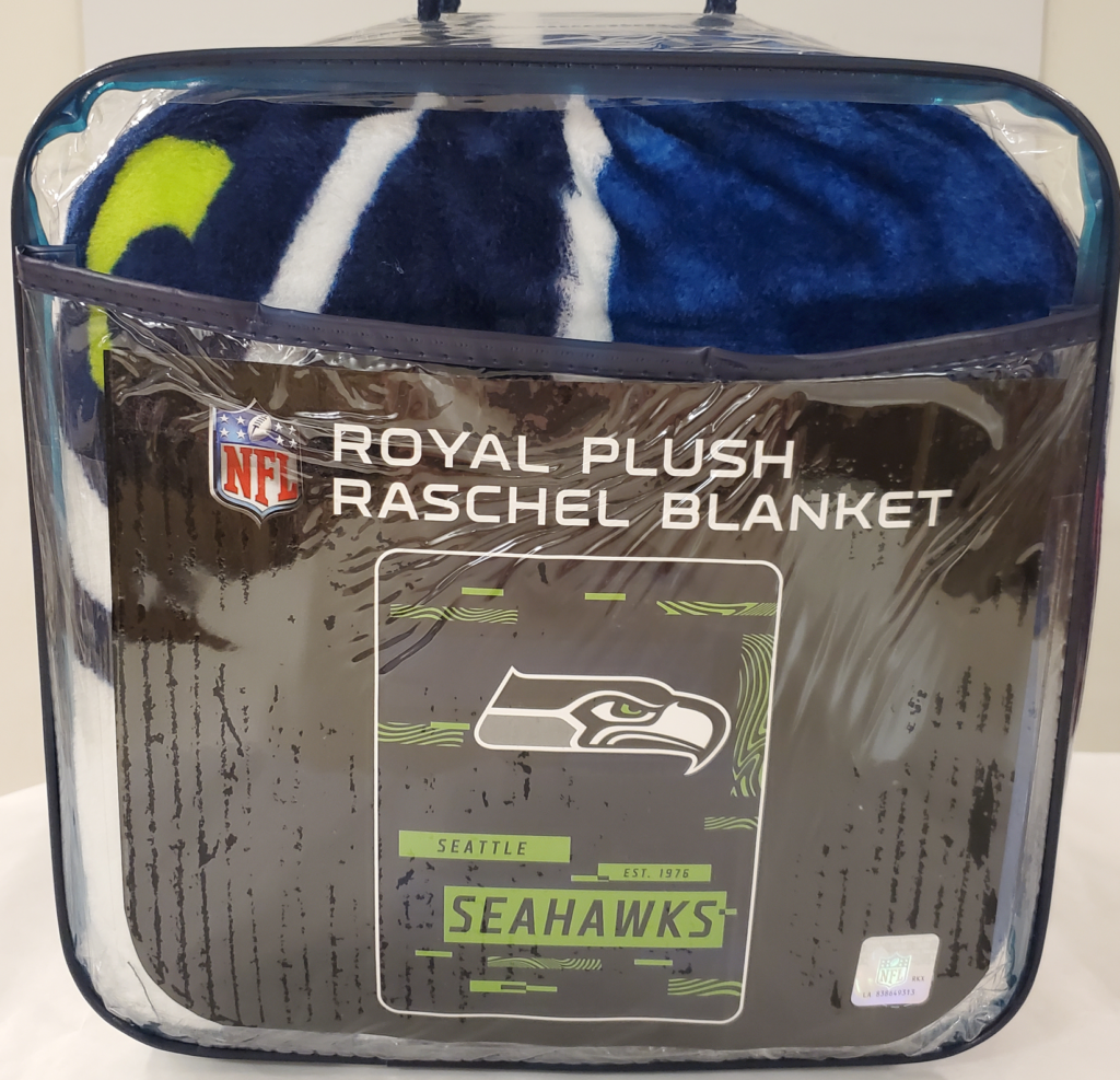 Seattle Seahawks Royal Plush Raschel Blanket 60″ x 80″ Blanket Logo ...