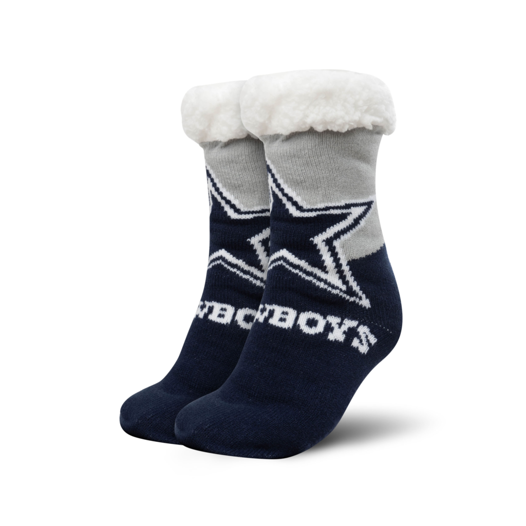 Dallas Cowboys Colorblock Footy Slipper Socks | Crawford's Gift Shop